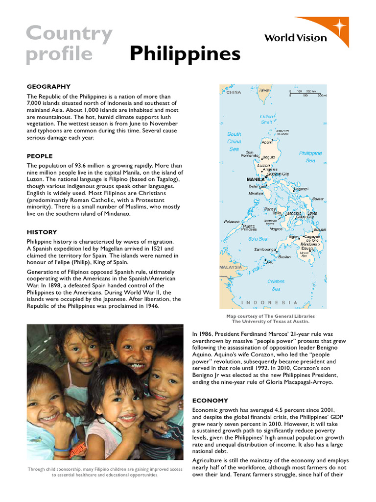 Philippines Country Profile | PDF | Philippines | Corazon Aquino