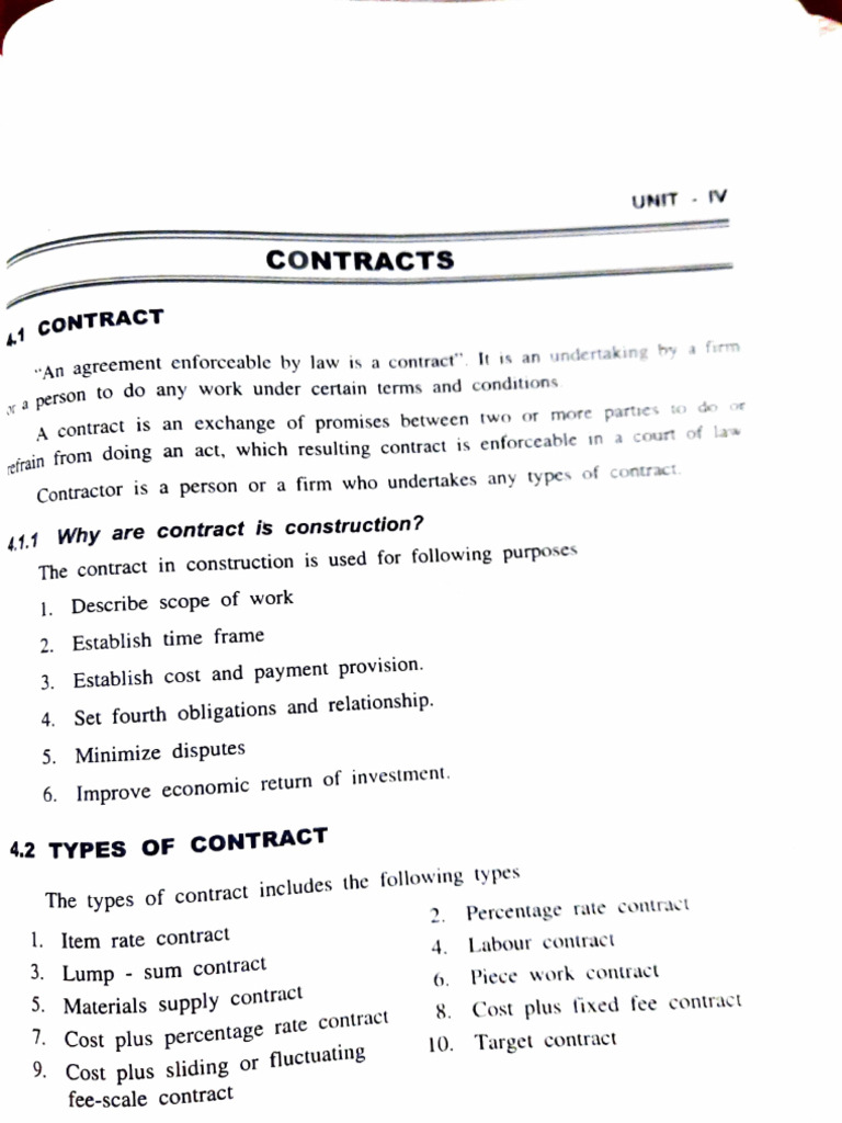 Estimation, Costing & Valuation Engineering Unit-4 Notes | PDF