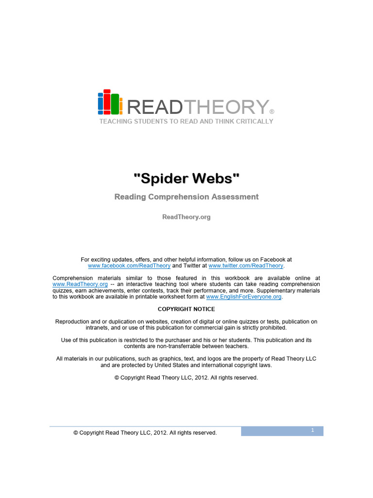 spider | PDF | Spider Web | Spider