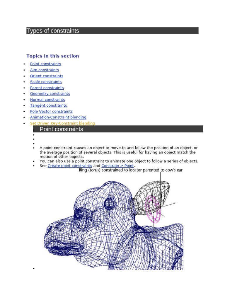 Types Of Constraints Pdf Euclidean Vector Rotation