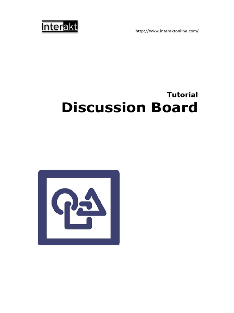 Tutorial - Discussion Board | PDF | Internet Forum | Login