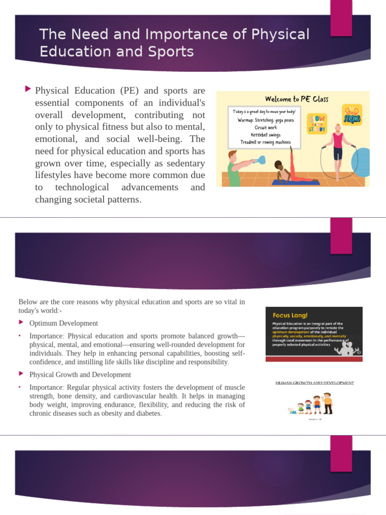 The Need and Importance of Physical Education and Sports | PDF ...