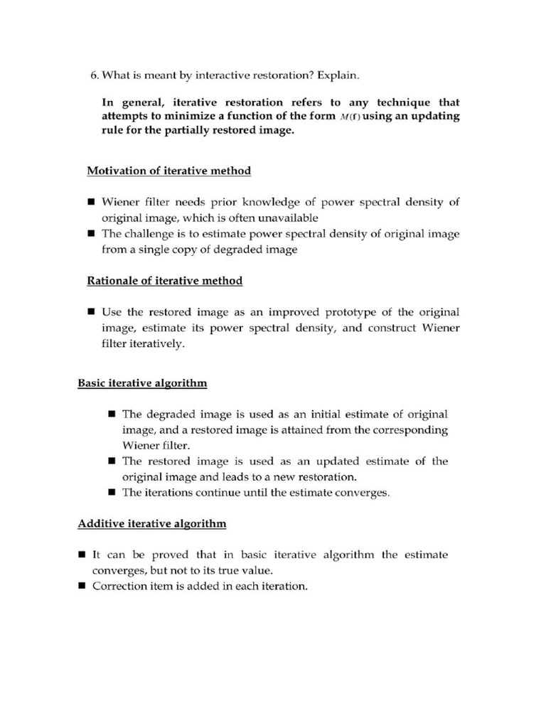 Interactive Restoration | PDF