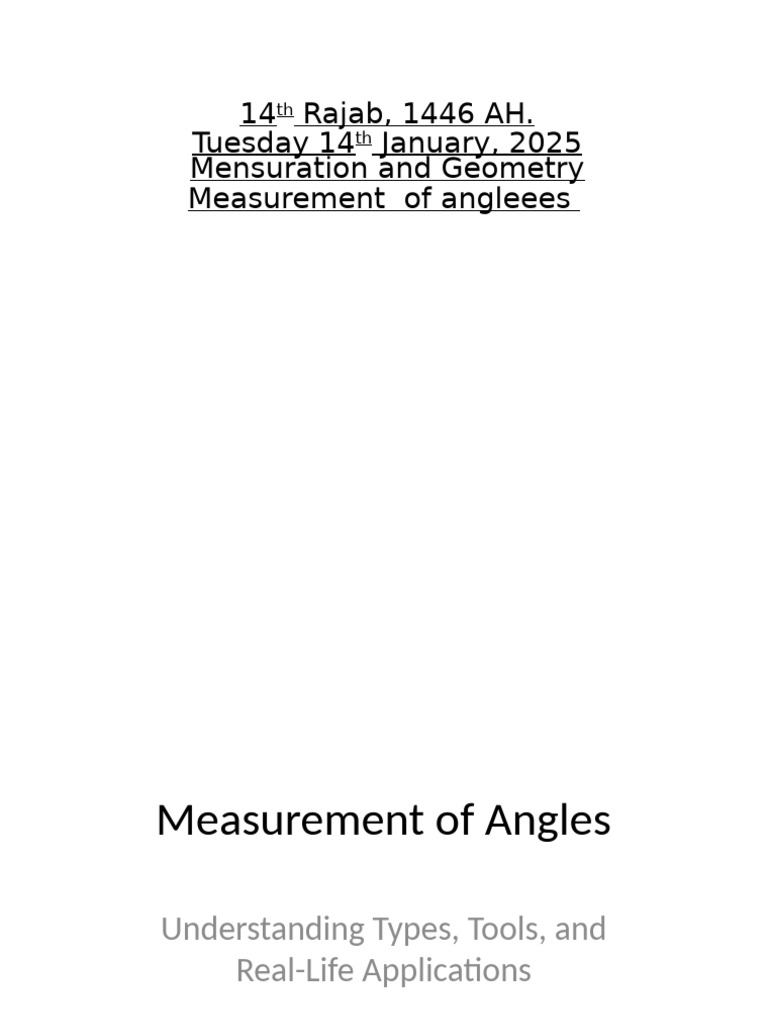 Basic 5 Weeek 2 Measurement - of - Angles - Grade - 5 (1) (Read-Only) | PDF