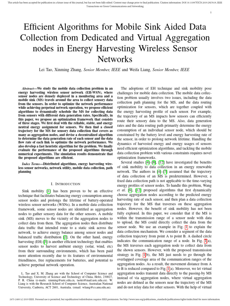 Mobile Sink Aided Data | PDF | Wireless Sensor Network | Computer Network