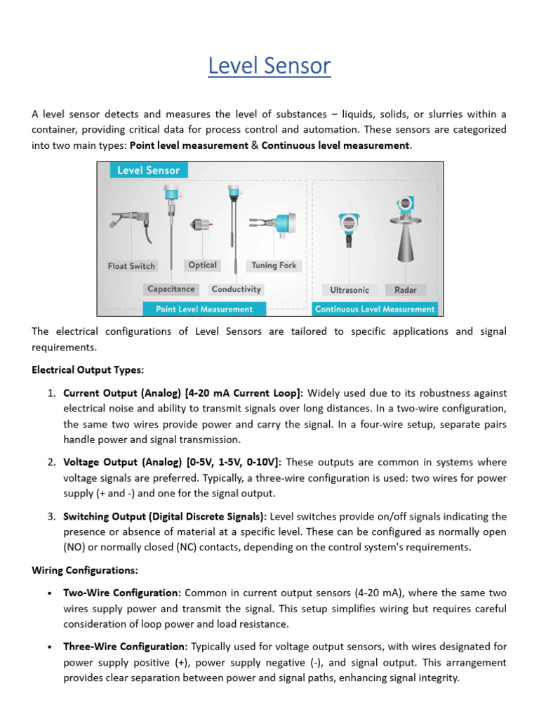 Level Sensors | PDF | Radar | Capacitor
