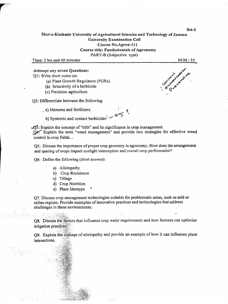 2023 End Term Exam Papers Sem 1 | PDF