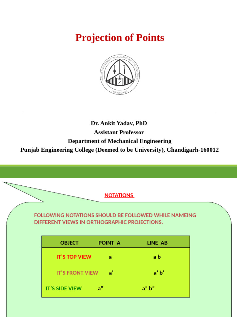 2.Projection of Points | PDF | Cartesian Coordinate System | Geometry