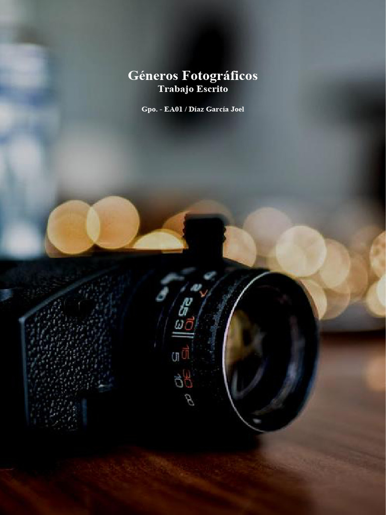 Géneros y Técnicas en Fotografía | PDF | Cámara | Bailes