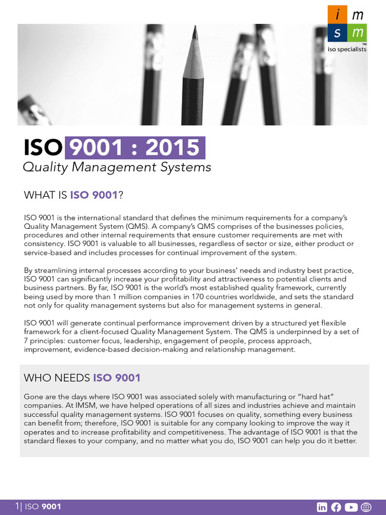 9001 Guide | PDF | Iso 9000 | Quality Management