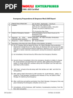 Sample Mock Drill Report | PDF | Emergency | Safety