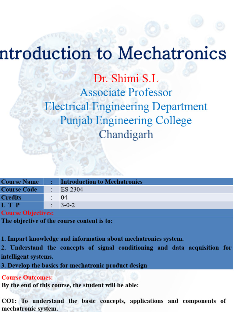 PDF CH 1 Understanding Mechatronics Final19 - 08 - 2024 | PDF ...