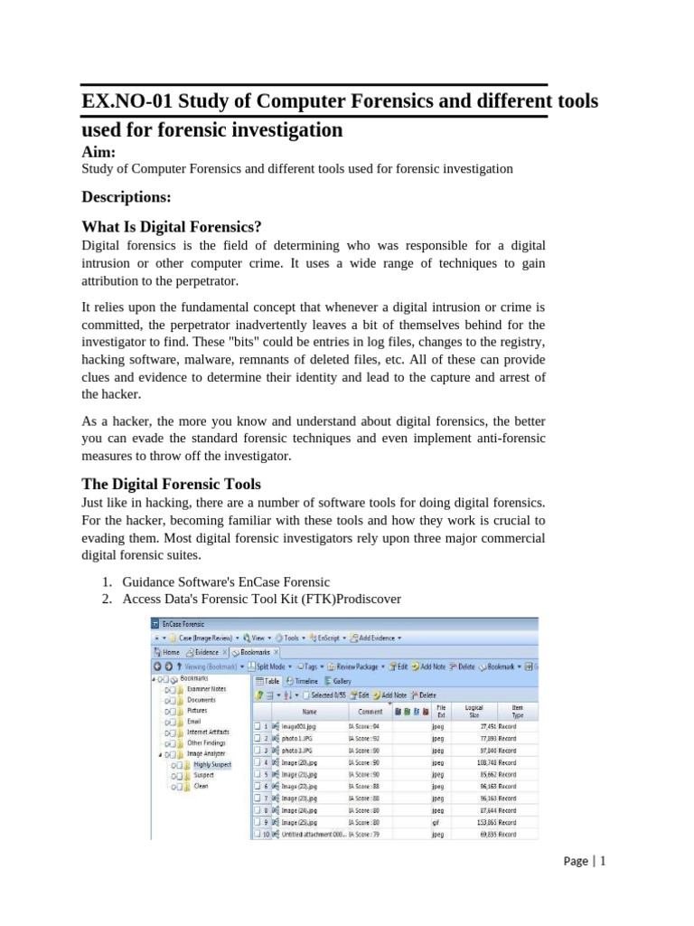 Task-1 | PDF | Digital Forensics | Computer Forensics
