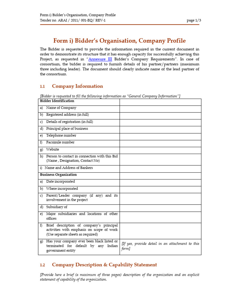 Company Organisation Profile | PDF | Revenue | Business