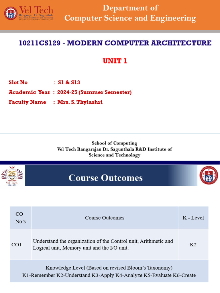 Unit-1 Mca | PDF | Central Processing Unit | Computer Data Storage