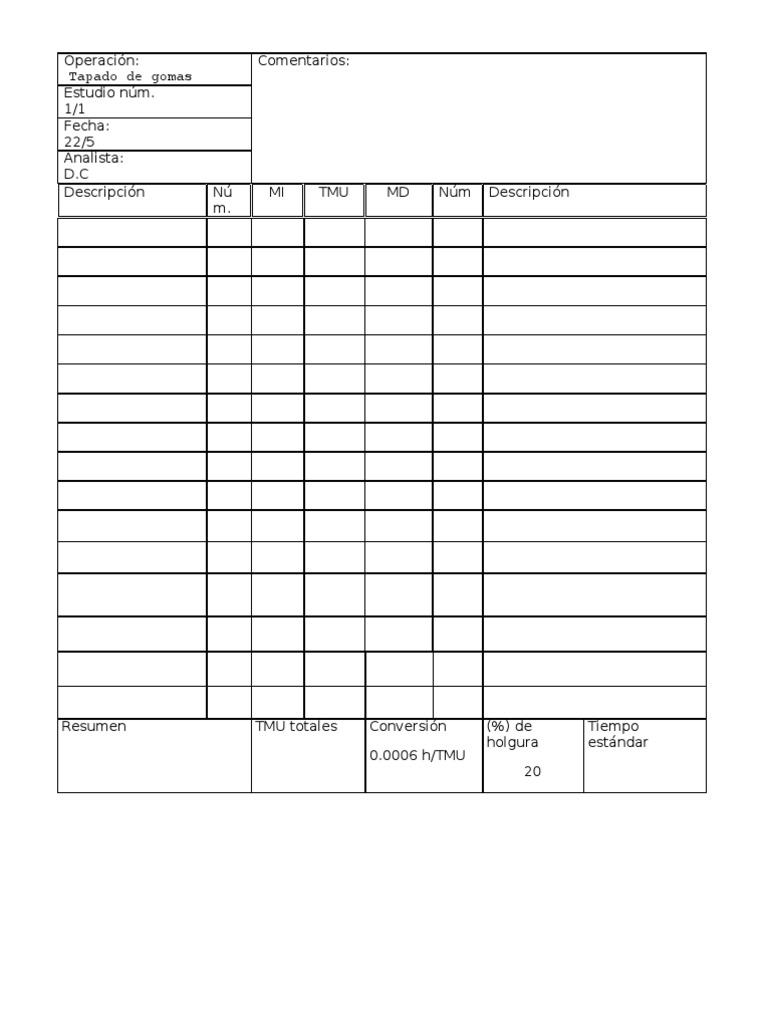 Plantilla MTM2 | PDF | Neumático | Science