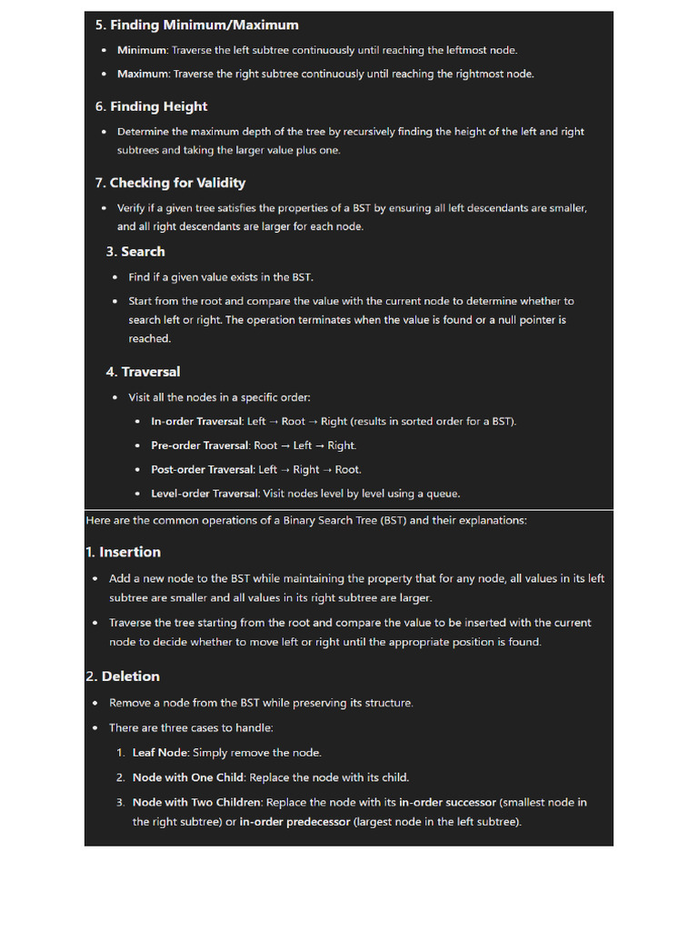 Operations On BST | PDF