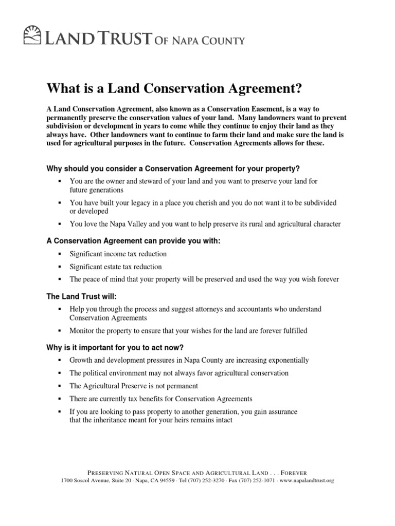 What Is A Land Conservation Agreement | PDF | Natural Resources Law ...
