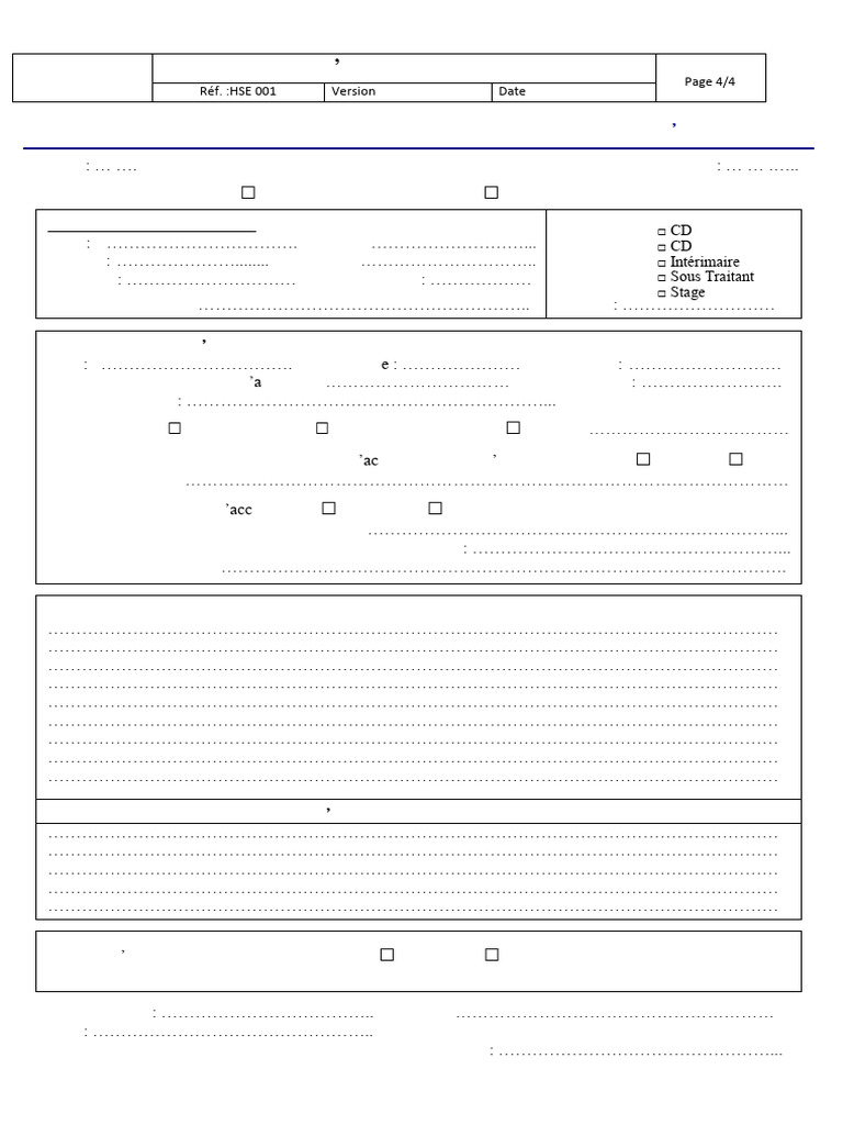 Fiche Accident Du Travail | PDF
