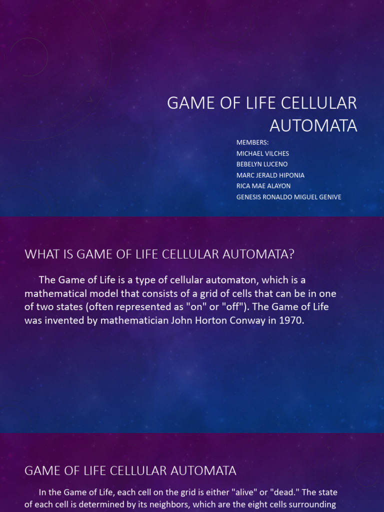 Game of Life Cellular Automata | PDF | Automata Theory | Computational Science