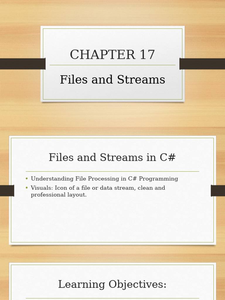 C# File and Stream Operations Guide | PDF