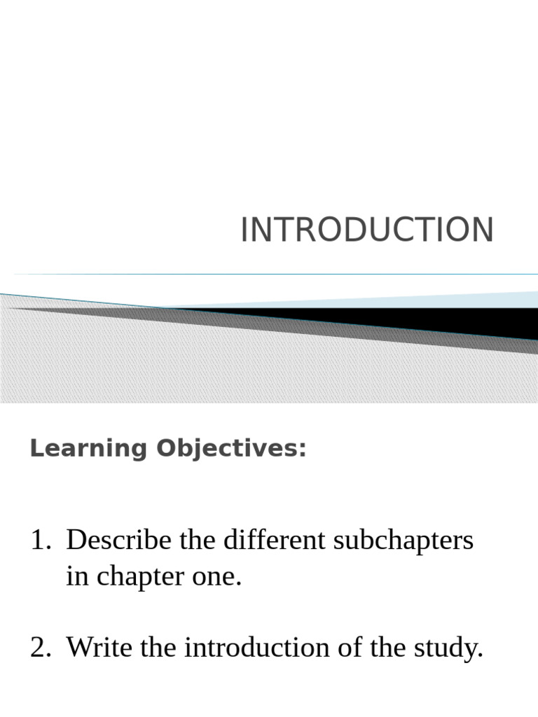 THE INTRODUCTION | PDF | Feasibility Study | Methodology