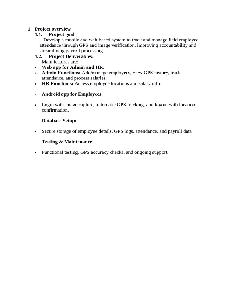 Employee Attendance System Pdf