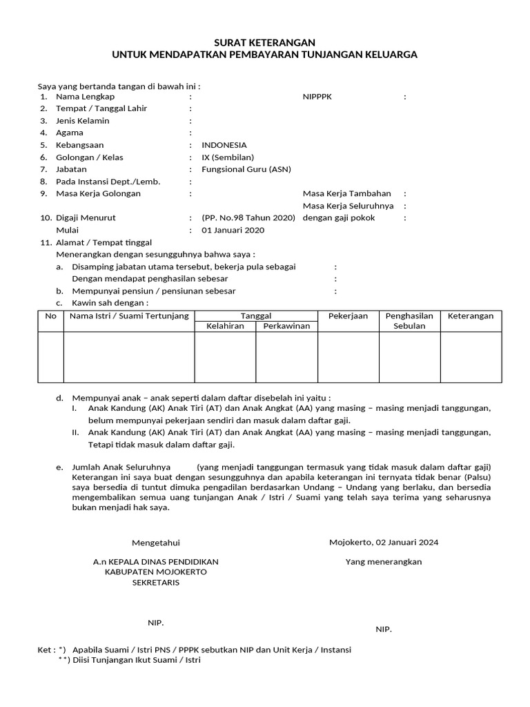 KP 4 Tahun 2023 P3K - Baru | PDF