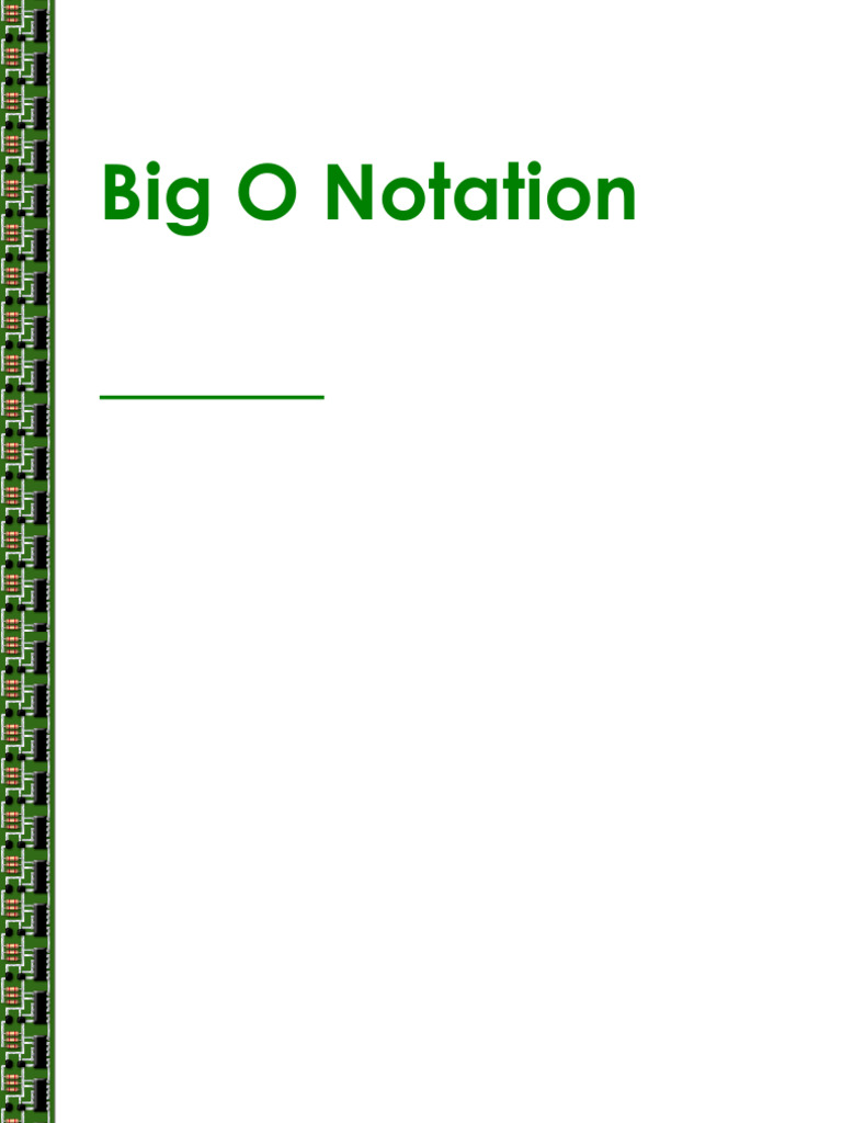 13-Big O Notation | PDF | Time Complexity | Algorithms