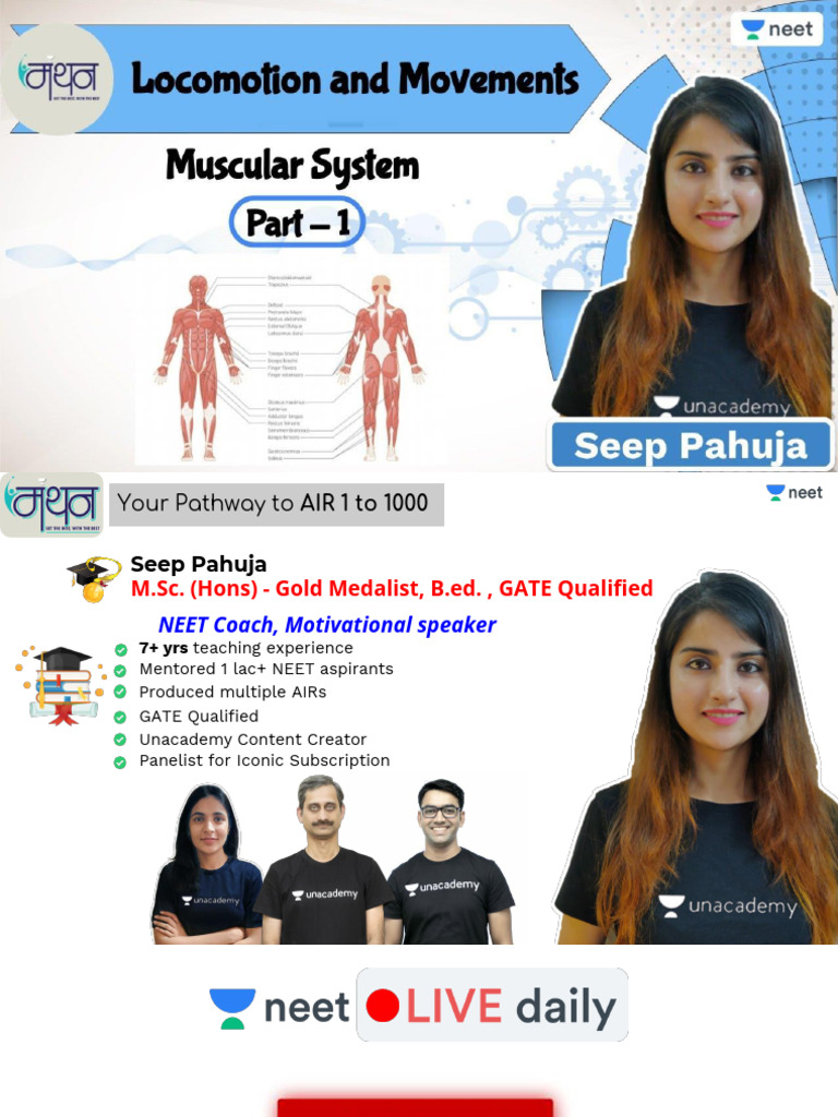 DPP+L1 Locomotion and Movement | PDF | Muscle | Tissue (Biology)