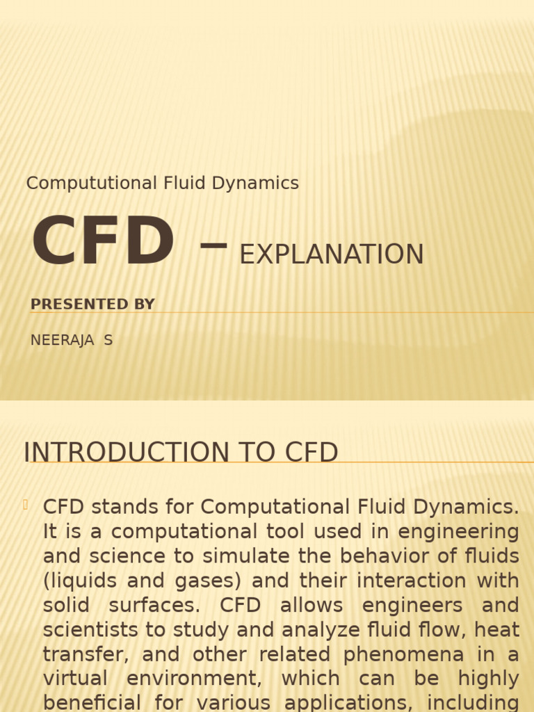 CFD – Explanation | PDF | Computational Fluid Dynamics | Fluid Dynamics