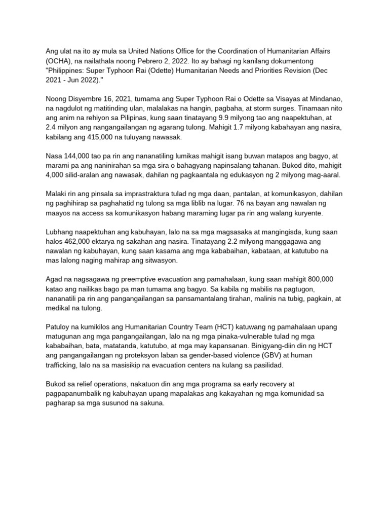 Filipino Assignment | PDF