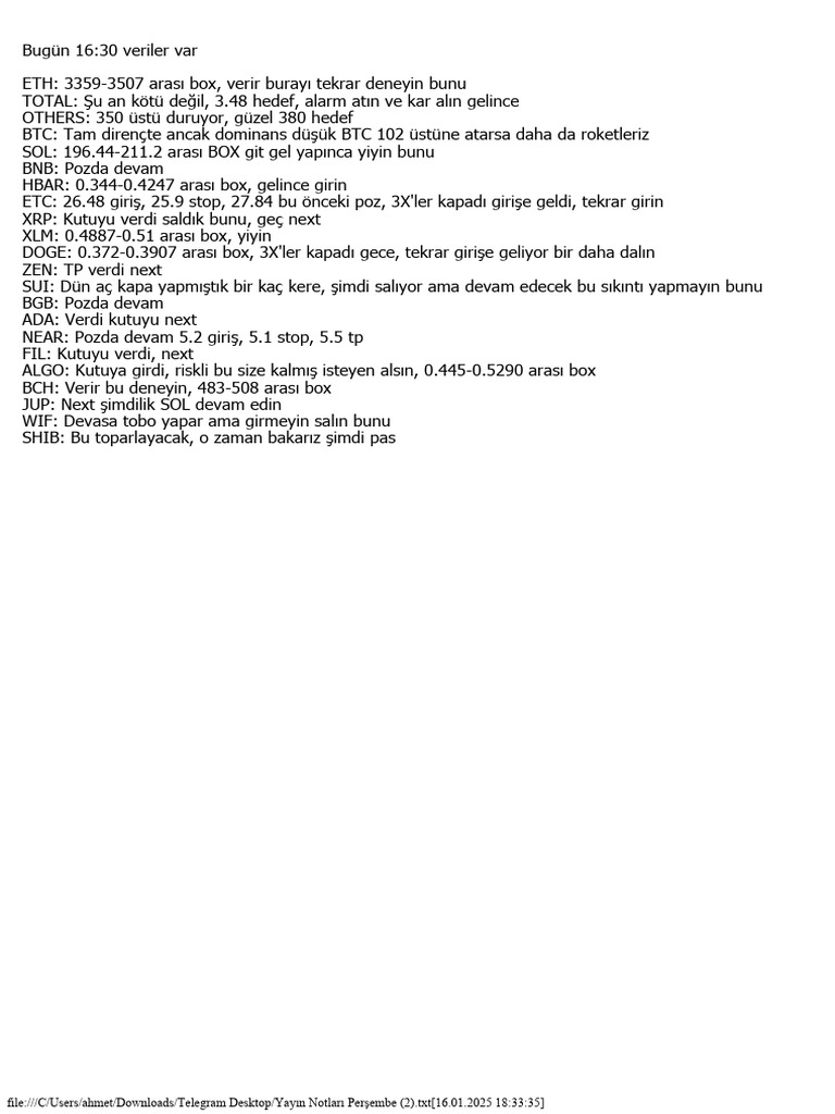 Yayın Notları Perşembe | PDF