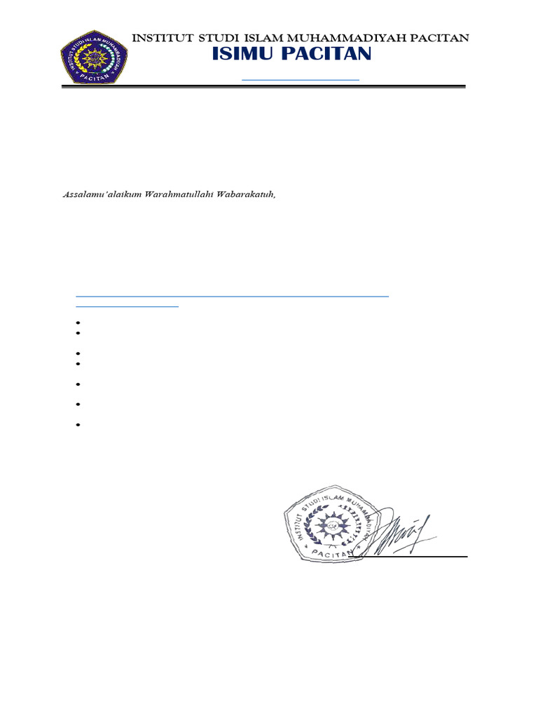 Prosedur Permohonan Surat ISIMU Pacitan | PDF