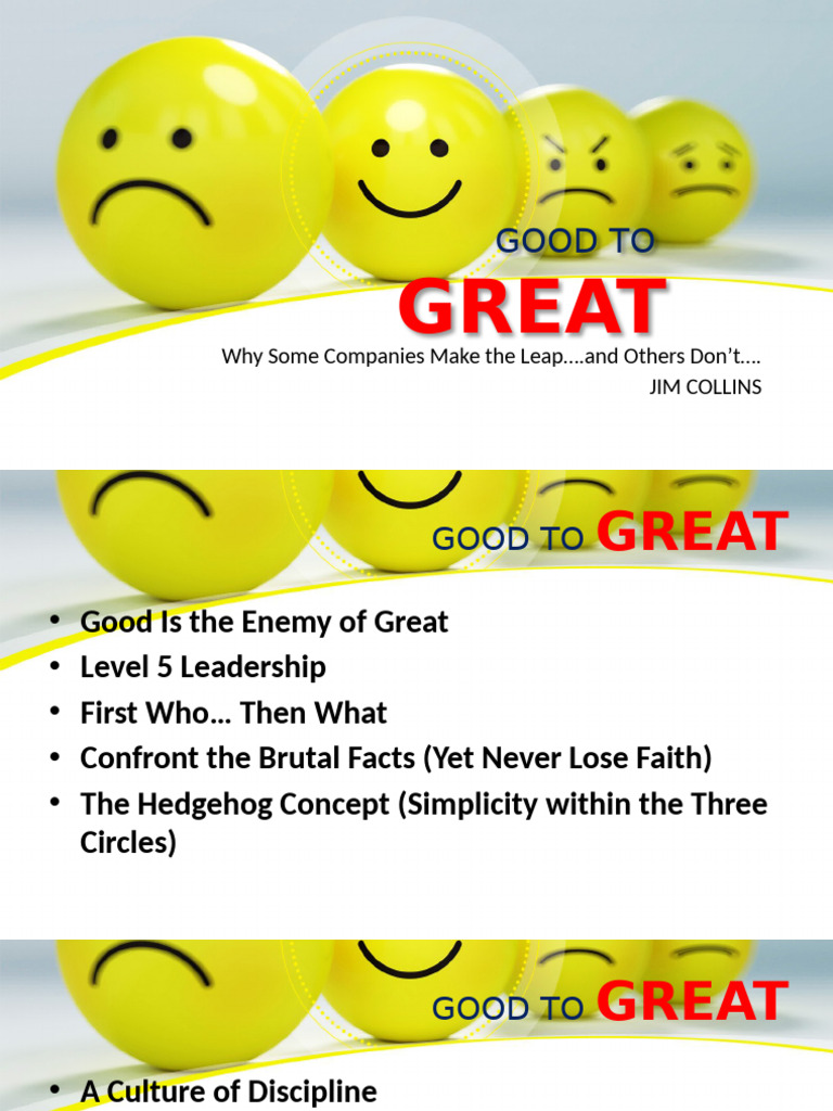 Key Principles from Good to Great | PDF | Social Psychology
