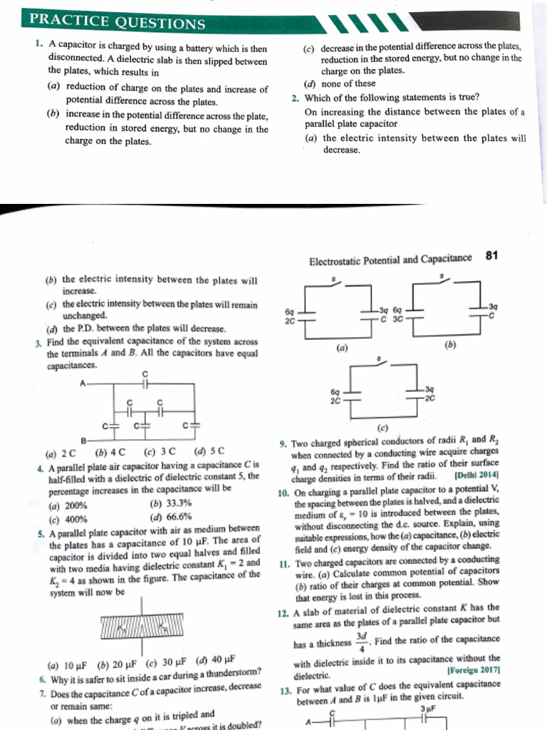 together phy electric pot and capacitance | PDF | Capacitance | Capacitor