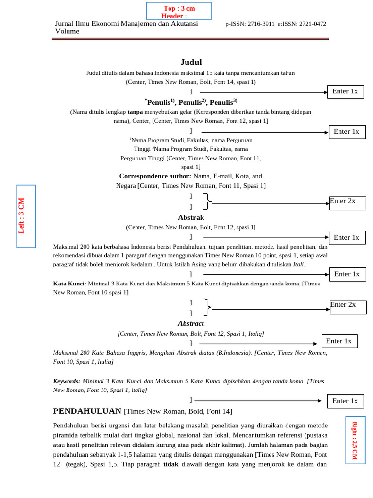 Contoh Template Artikel Jurnal | PDF