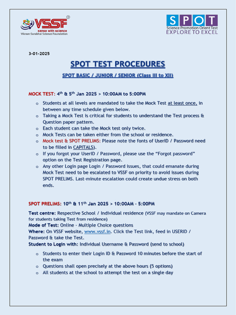 spot-test-guidelines-mock-test-prelims--97954 | PDF | Computing | Software