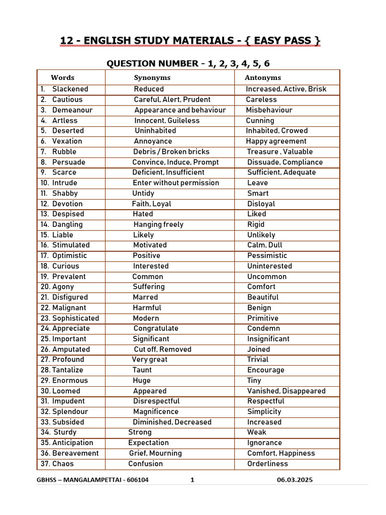 12 - ENGLISH - EASY PASS - 2025 - PDF_241223_203003 | PDF | Adverb | Verb