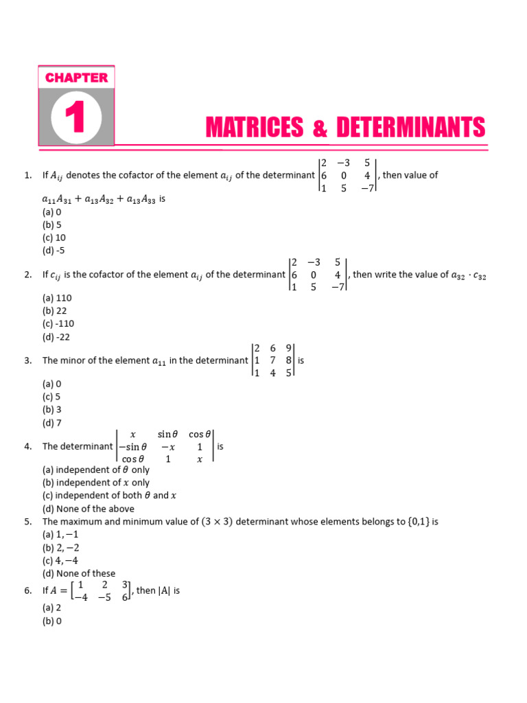 TN State Board - Xii Mathematics - Created Questions | PDF | Matrix ...