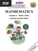 Mathematics 3: Quarter 2 Week 5 | PDF