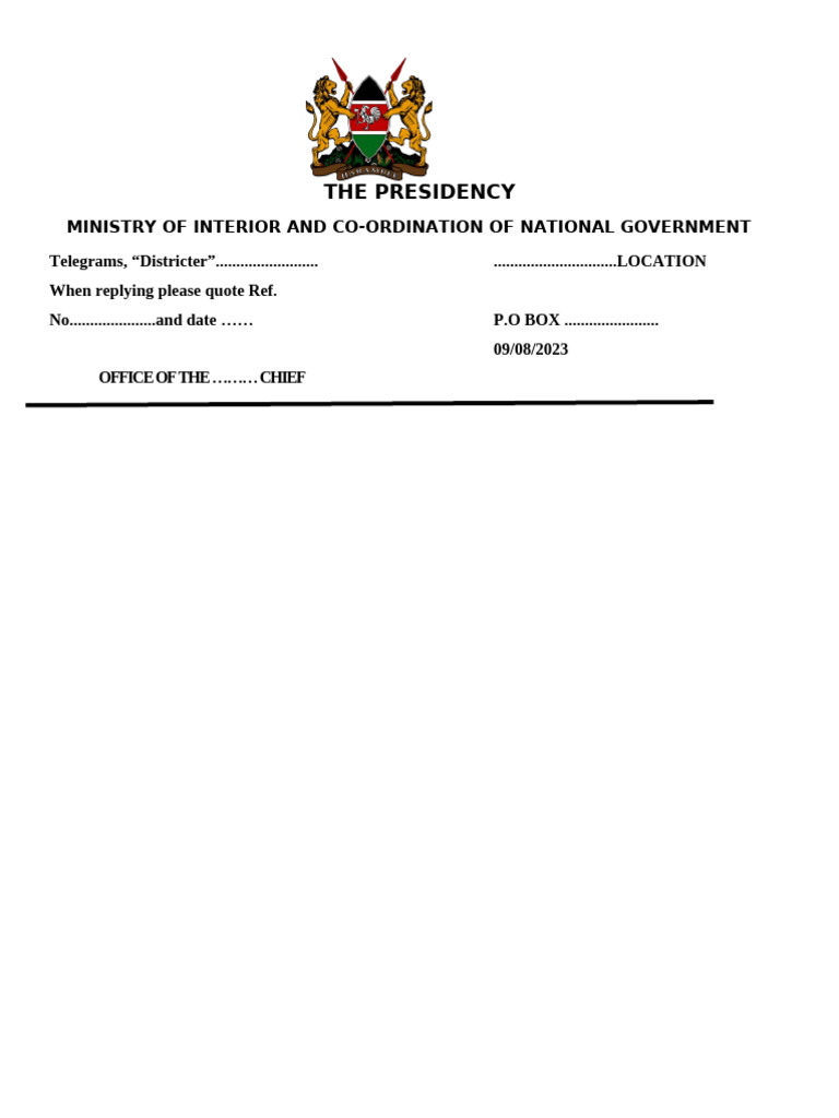 LETTER HEAD SUB-CHIEF (2) Demi | PDF