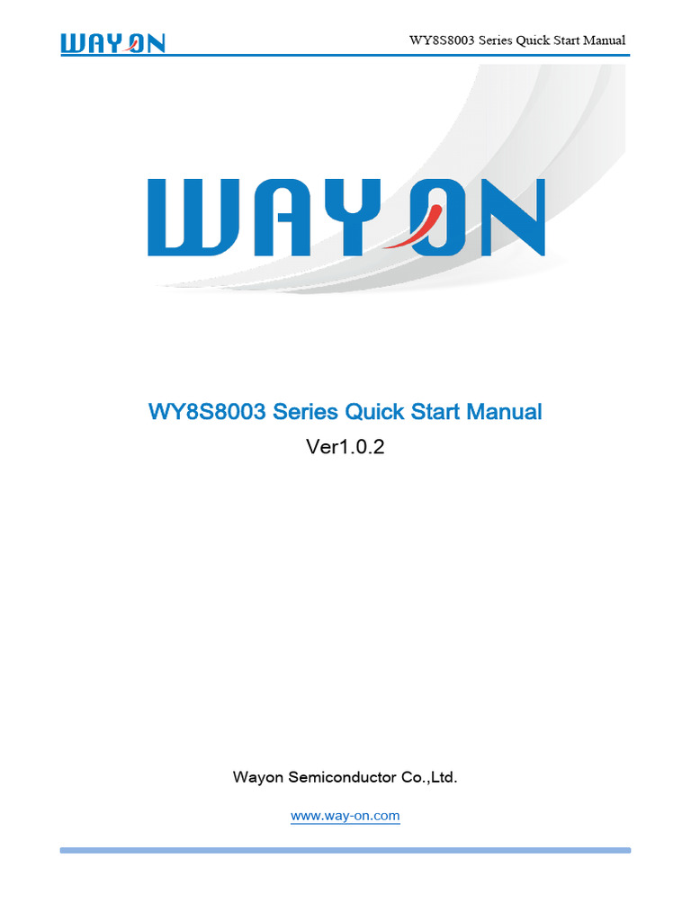 WY8S8003 Series Quick Start Manual | PDF | Microcontroller | Icon (Computing)