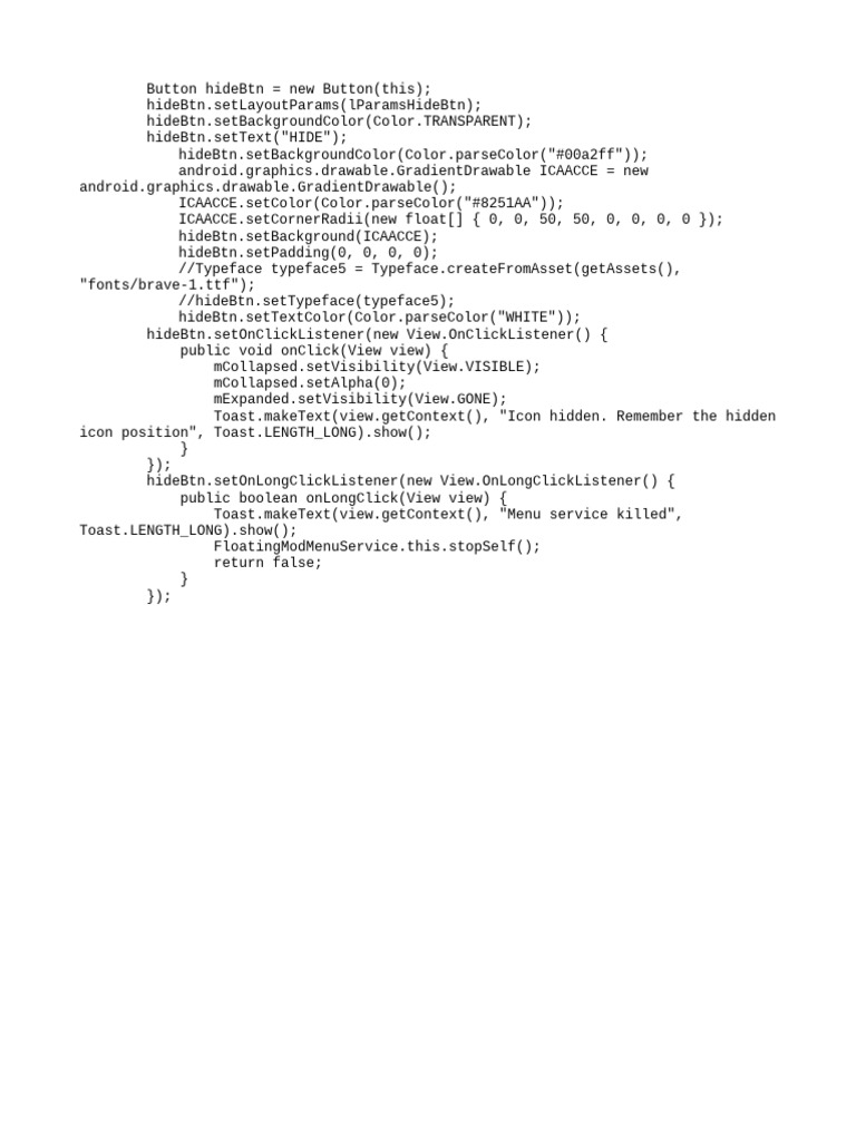 Button Codes(Close and Hide Button) | PDF