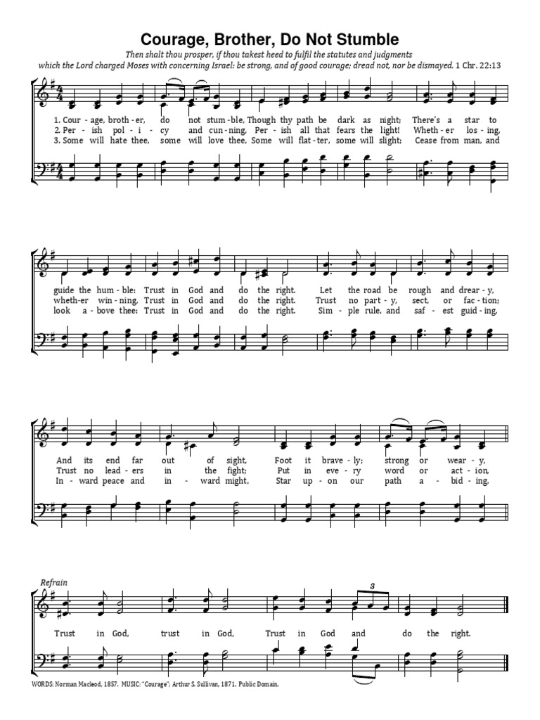 Courage Brother Do Not Stumble | PDF | Torah Books | Old Testament Books