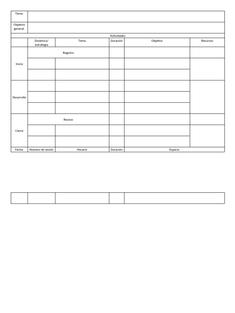 Formato Intervencion Grupal Word | PDF