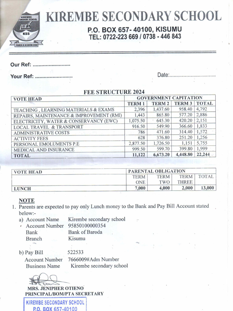 Fee Structure PDF | PDF