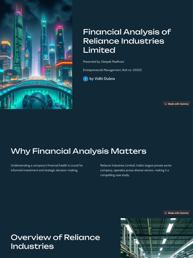 Reliance Industries Financial Analysis | PDF | Innovation | Economies
