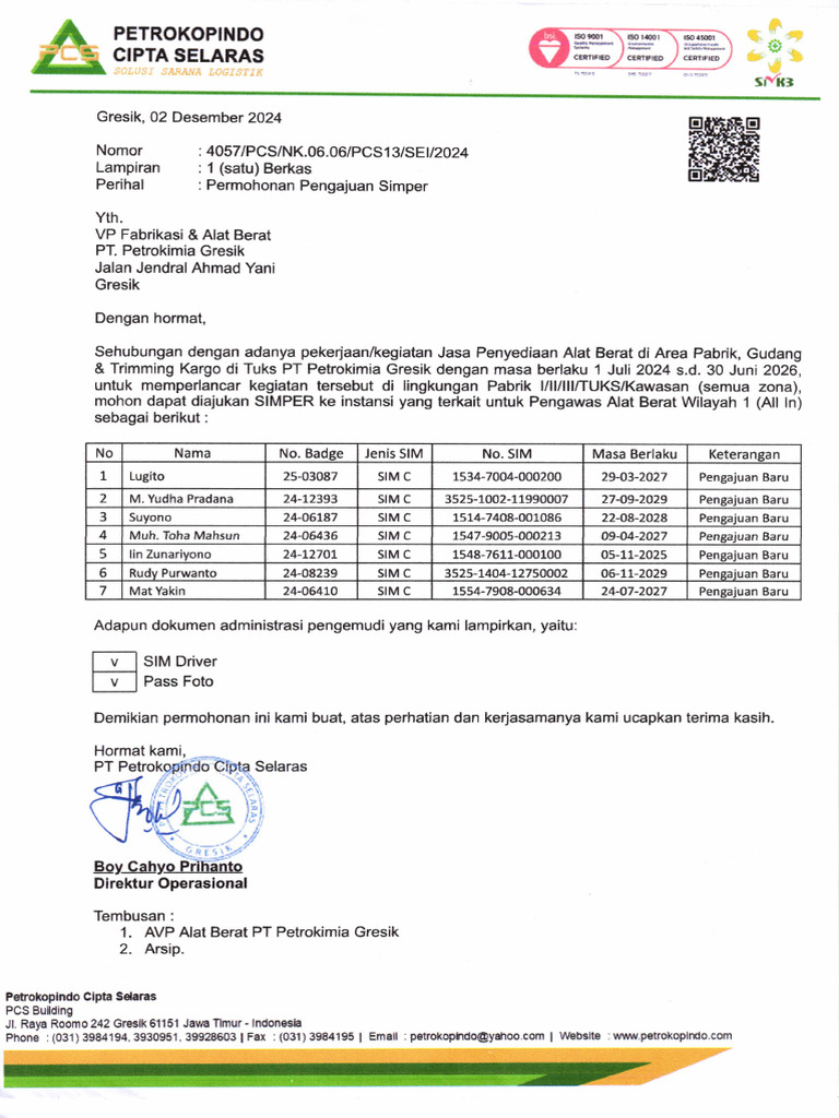 4057 - Permohonan Pengajuan SIMPER-halaman | PDF