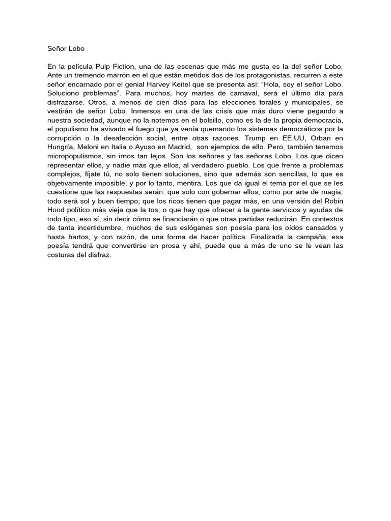 Señor Lobo | PDF